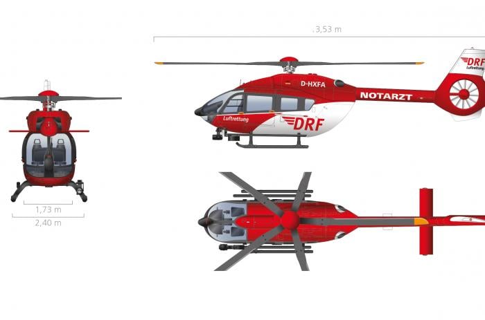 H145 mit Fünfblattrotor | DRF Luftrettung